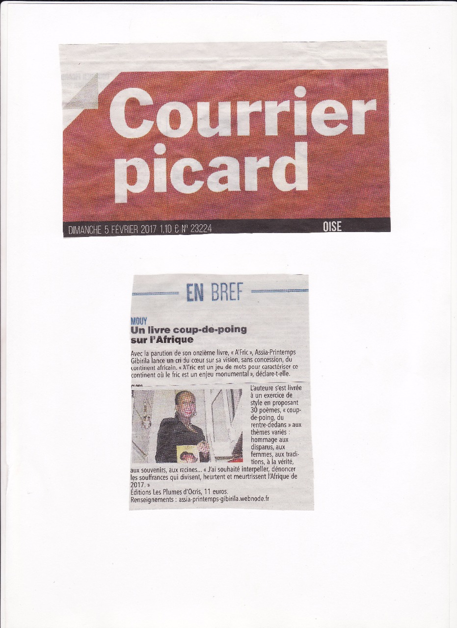 le COURRIER PICARD :: Assia-Printemps GIBIRILA